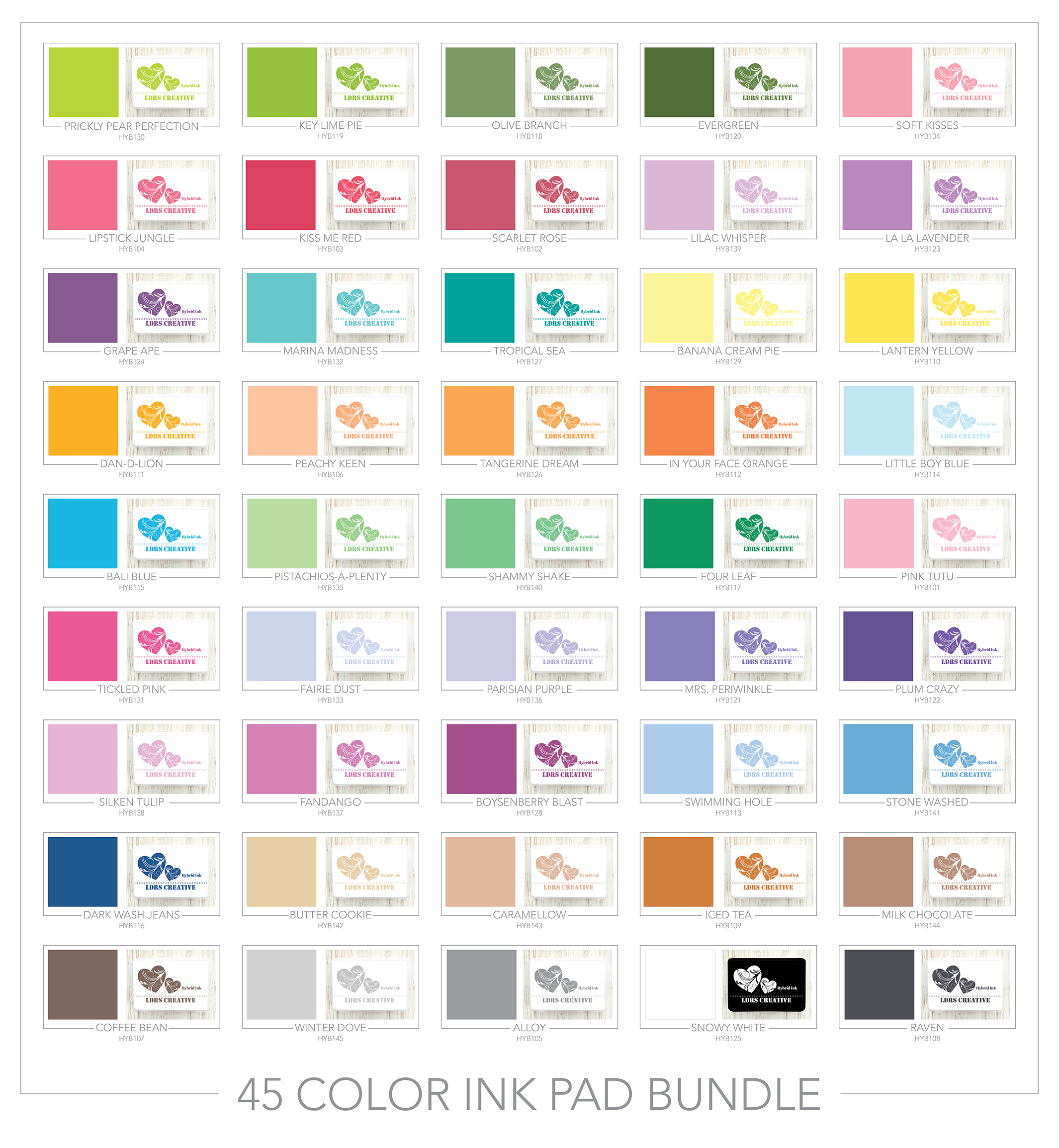 45 Complete Color Hybrid Ink Bundle – LDRS Creative