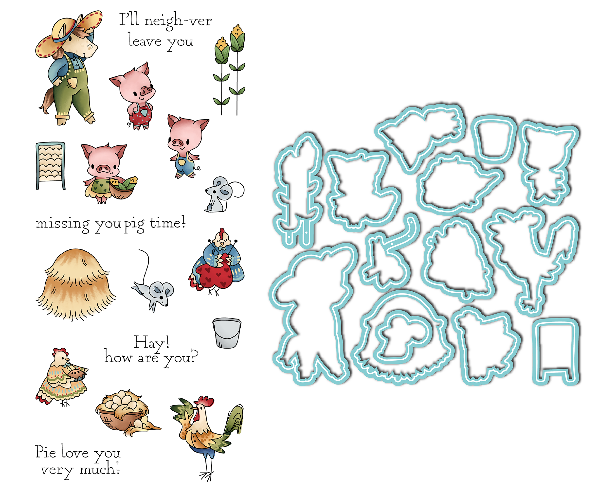 Barnyard Friends Stamps and Dies Bundle – LDRS Creative