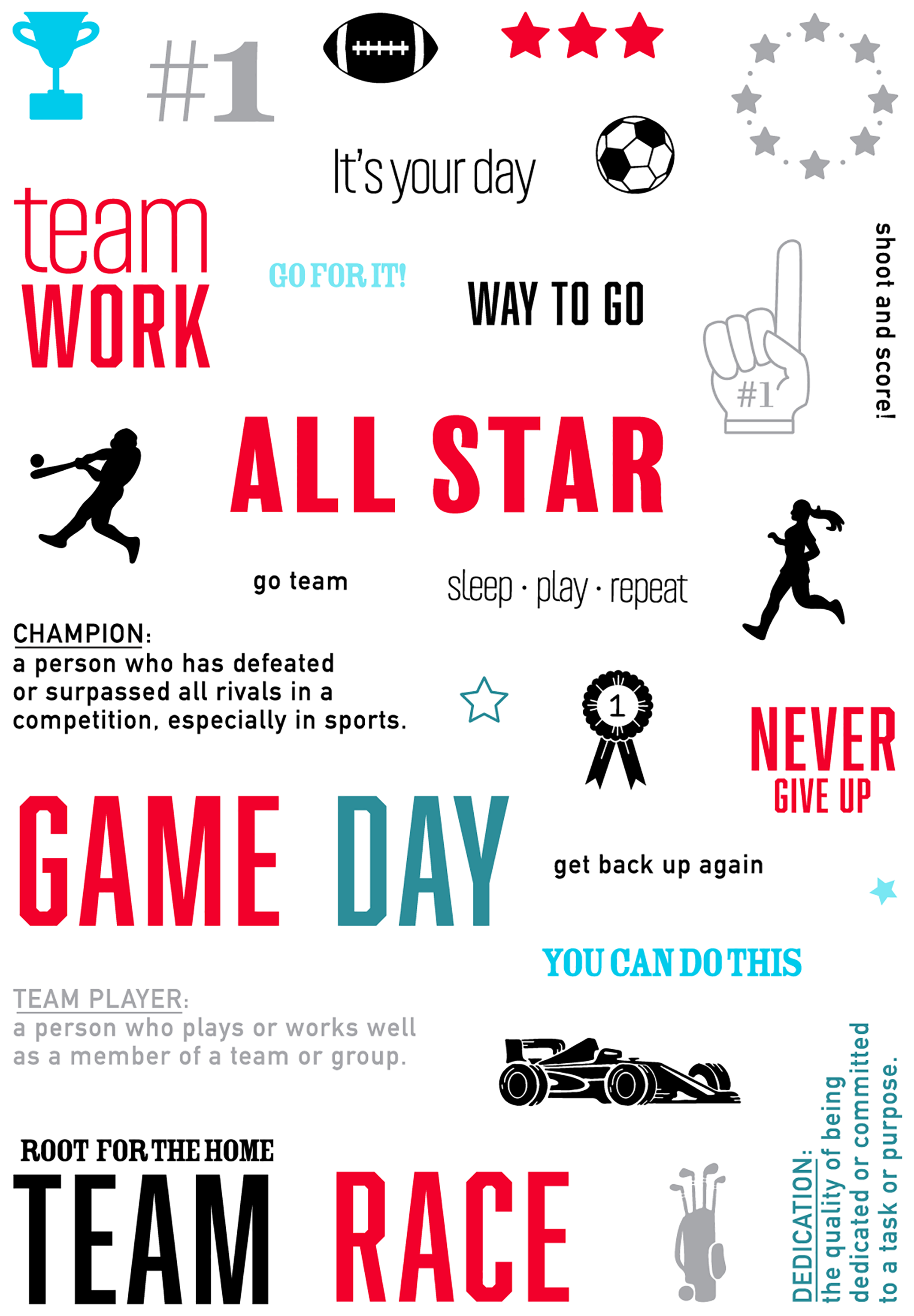 All Star Collage 4x6 Stamps – LDRS Creative