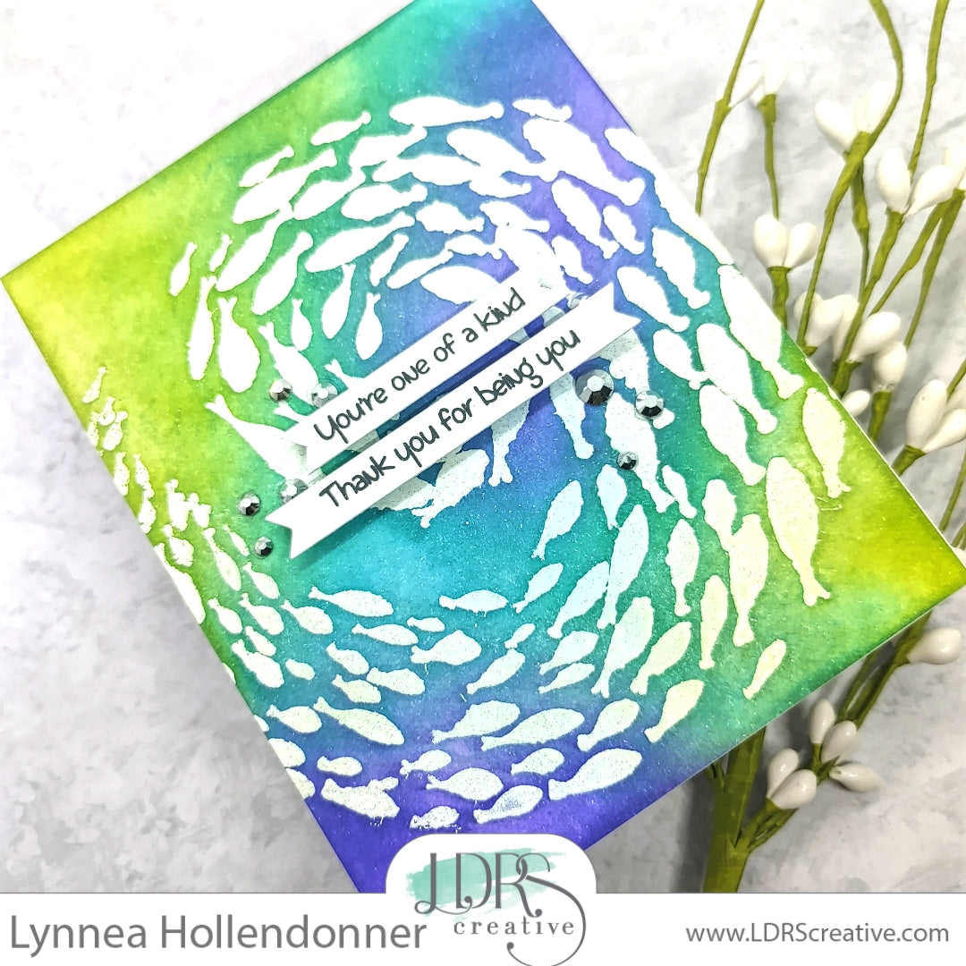 Heat Embossing Through a Stencil – LDRS Creative