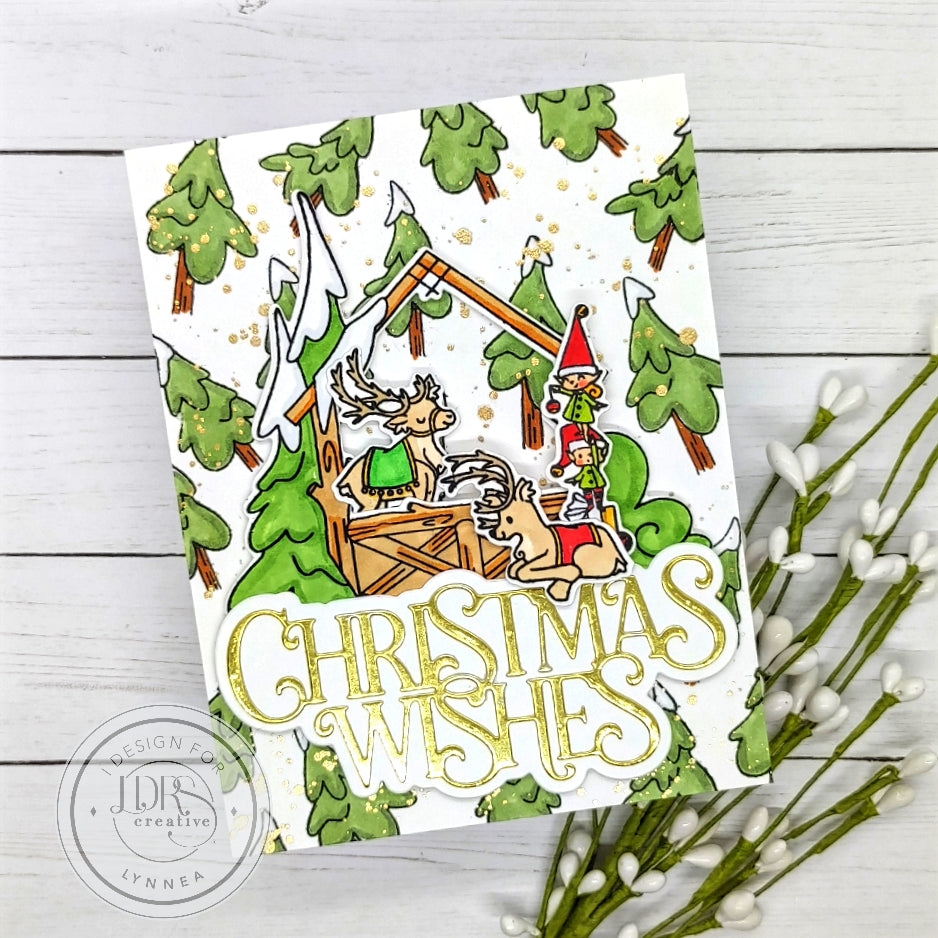 Christmas Stable Forest Scene Card – LDRS Creative