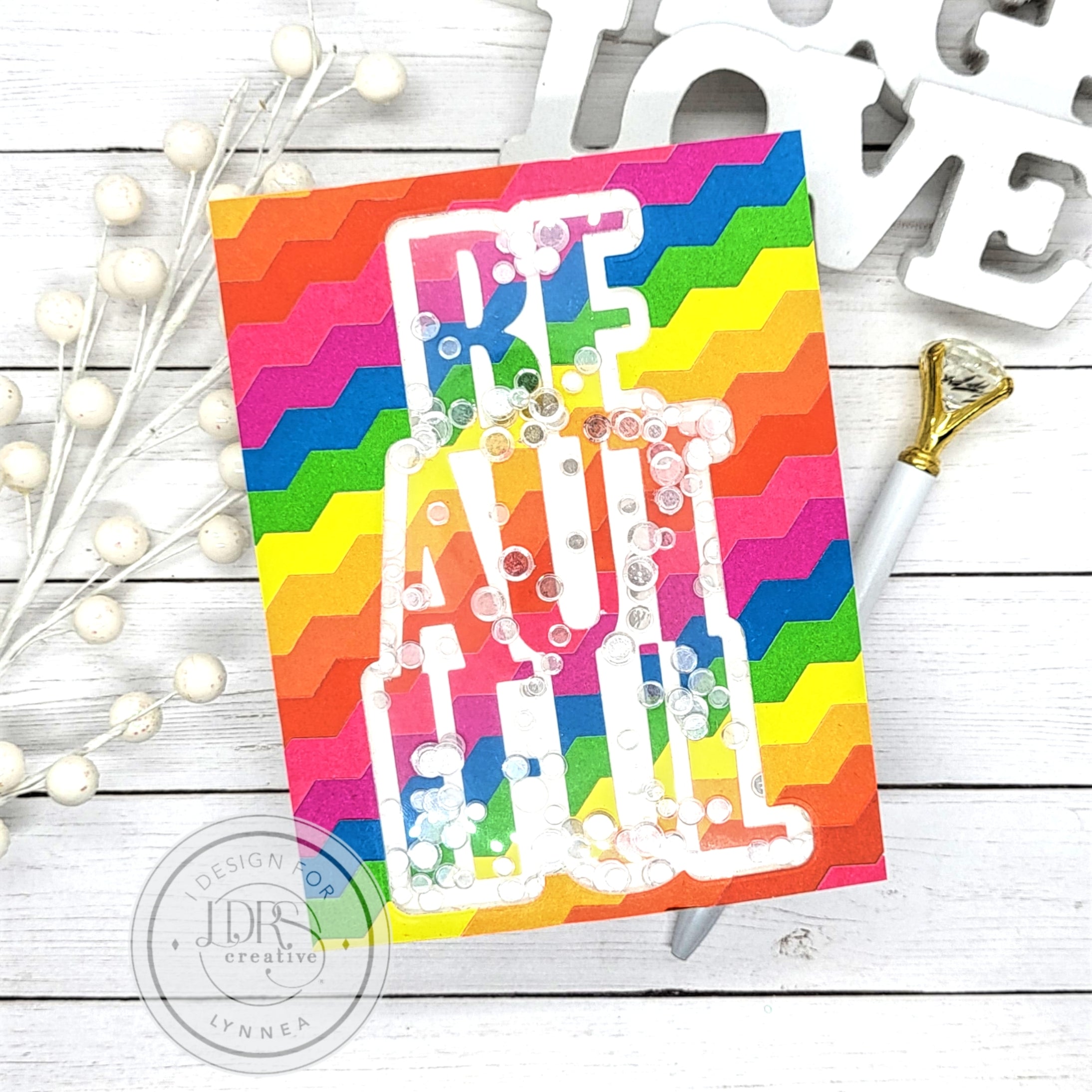 Easy Rainbow Shaker Card – LDRS Creative