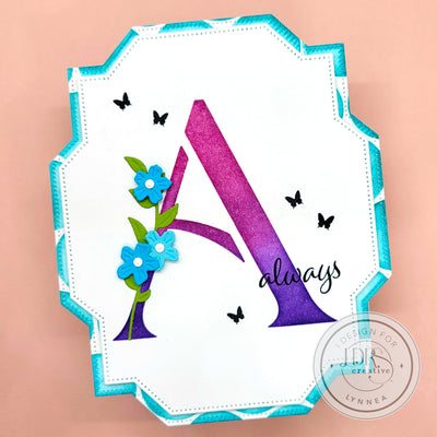 Shaped Card Tutorial Using Alpha Stencils and A to Z Sentiment Stamps ...