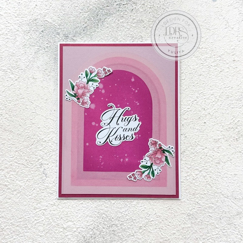 Pink Flower Arch Card Tutorial – LDRS Creative