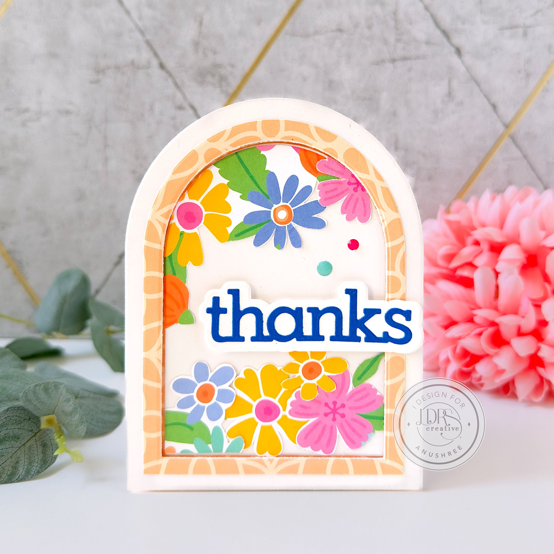 Flower Thank You Arch Card – LDRS Creative