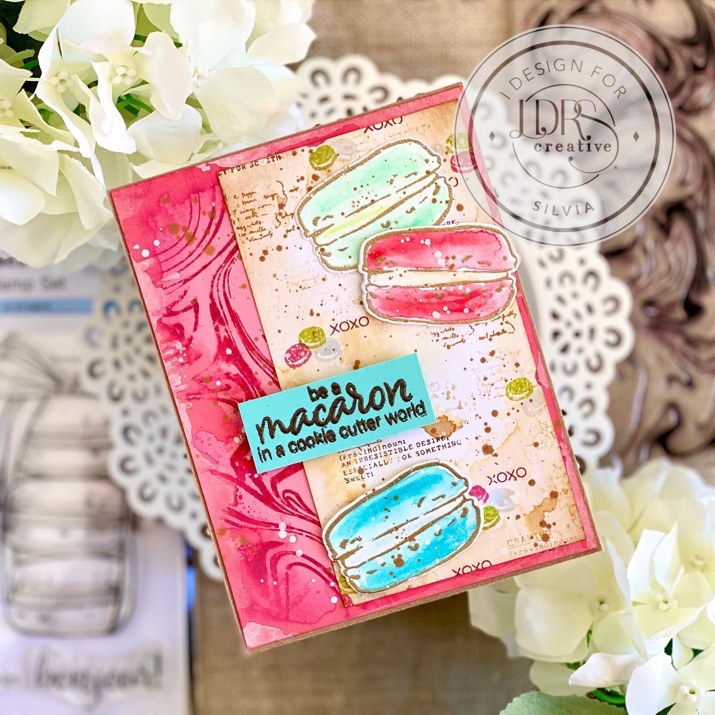 "Be a Macaron" vintage style card – LDRS Creative