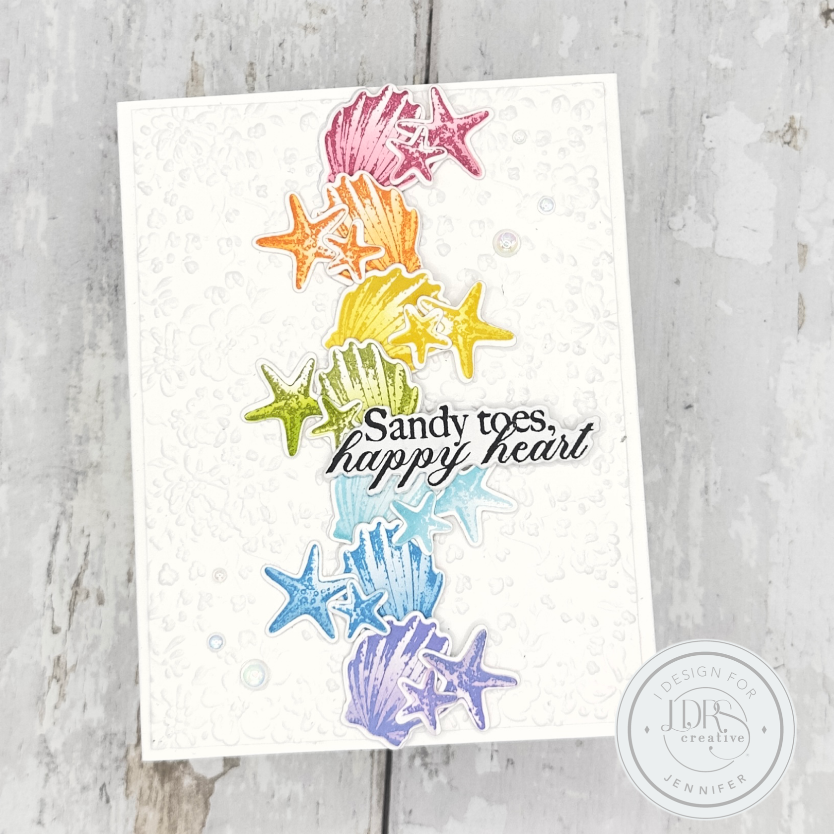 Sea Shell Gate Fold Card. – LDRS Creative