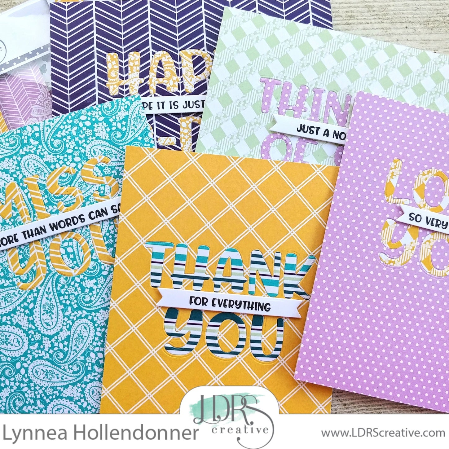 5 Easy Die Cut Sentiment Inlay Cards – LDRS Creative
