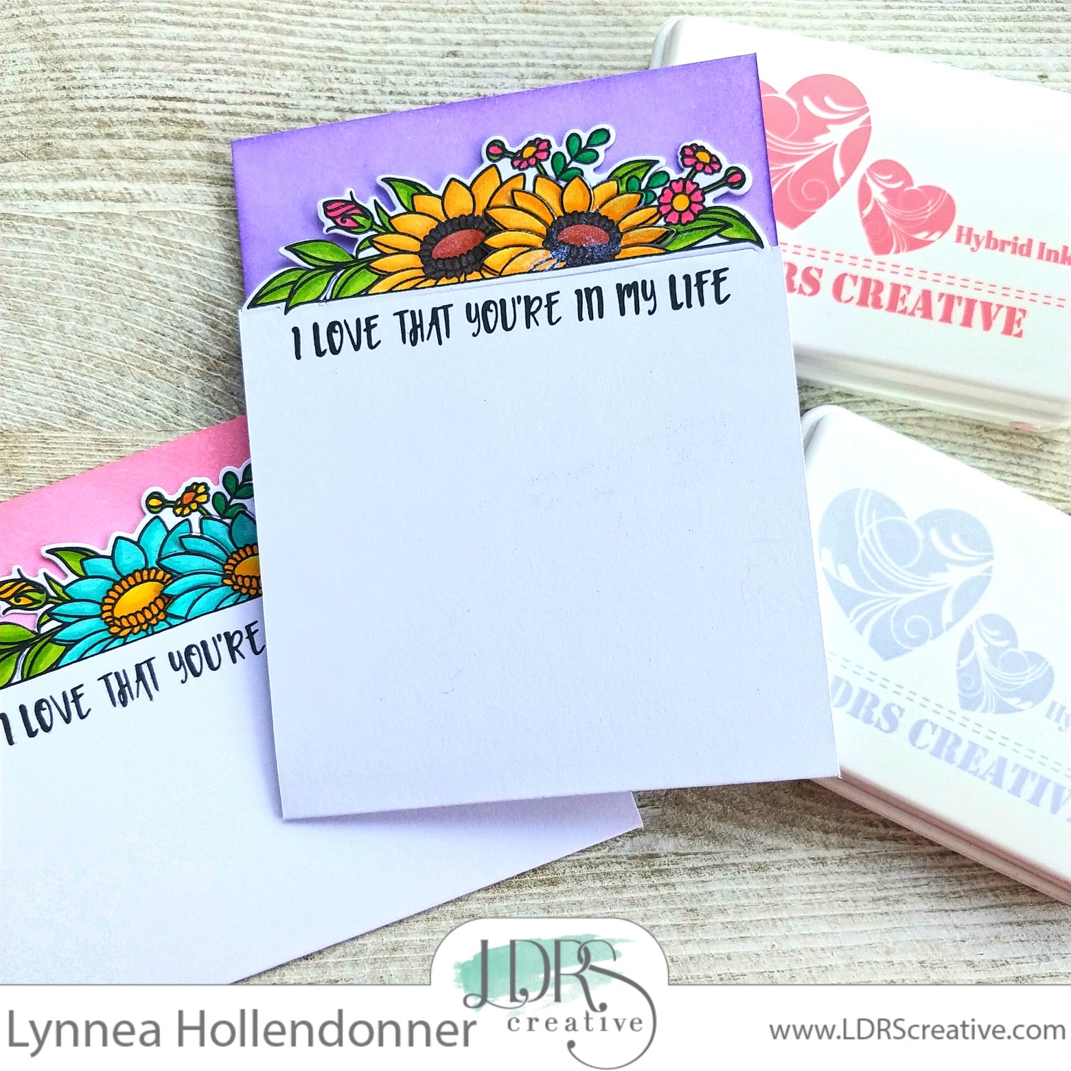 Crazy Daisies Partial Die Cut Upside Down Cards – LDRS Creative