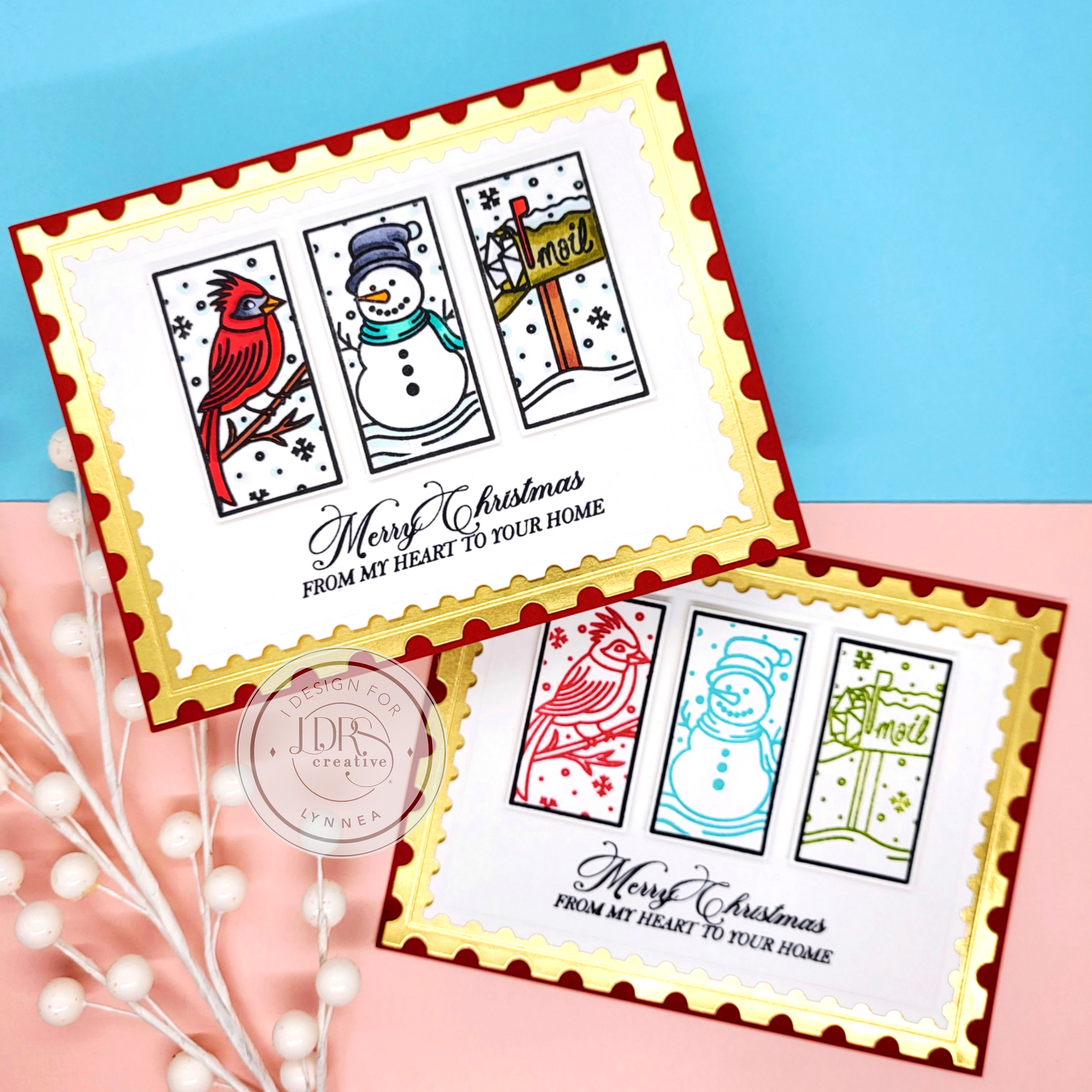 2 Easy Christmas Cards with Snow Days Puzzle Scenes – LDRS Creative
