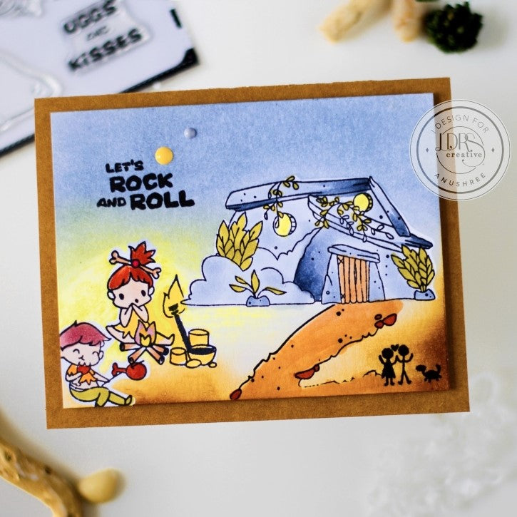 Cave card with masking technique – LDRS Creative