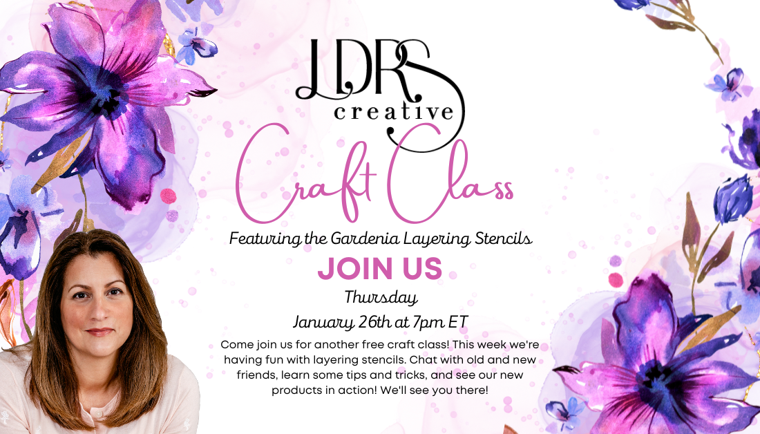 Craft Class LIVE - Luxe Magnetic Glass Mat AND Layered Floral Stencili ...