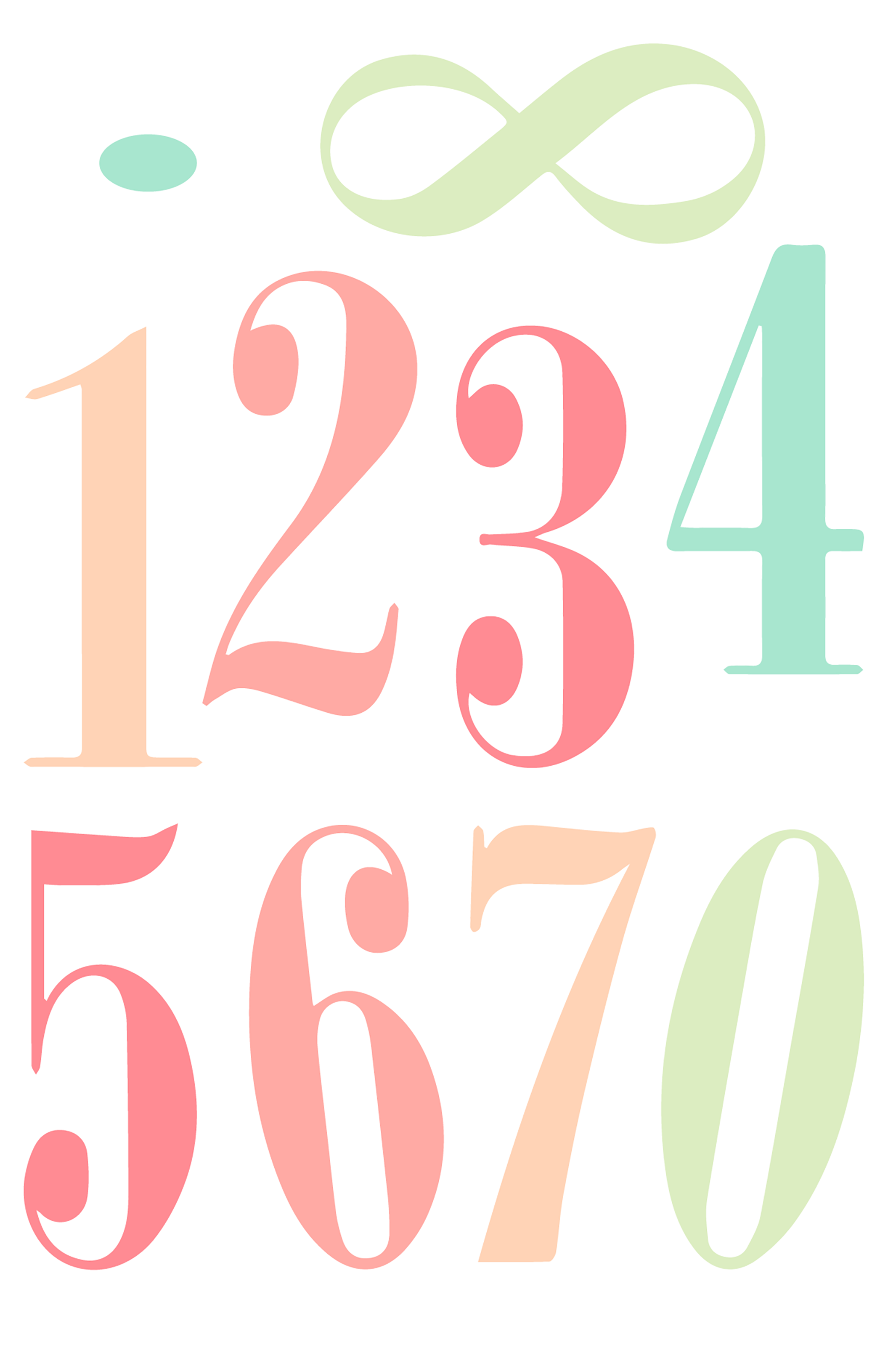 Natasha Numbers Jumbo 4x6 Stamps – LDRS Creative