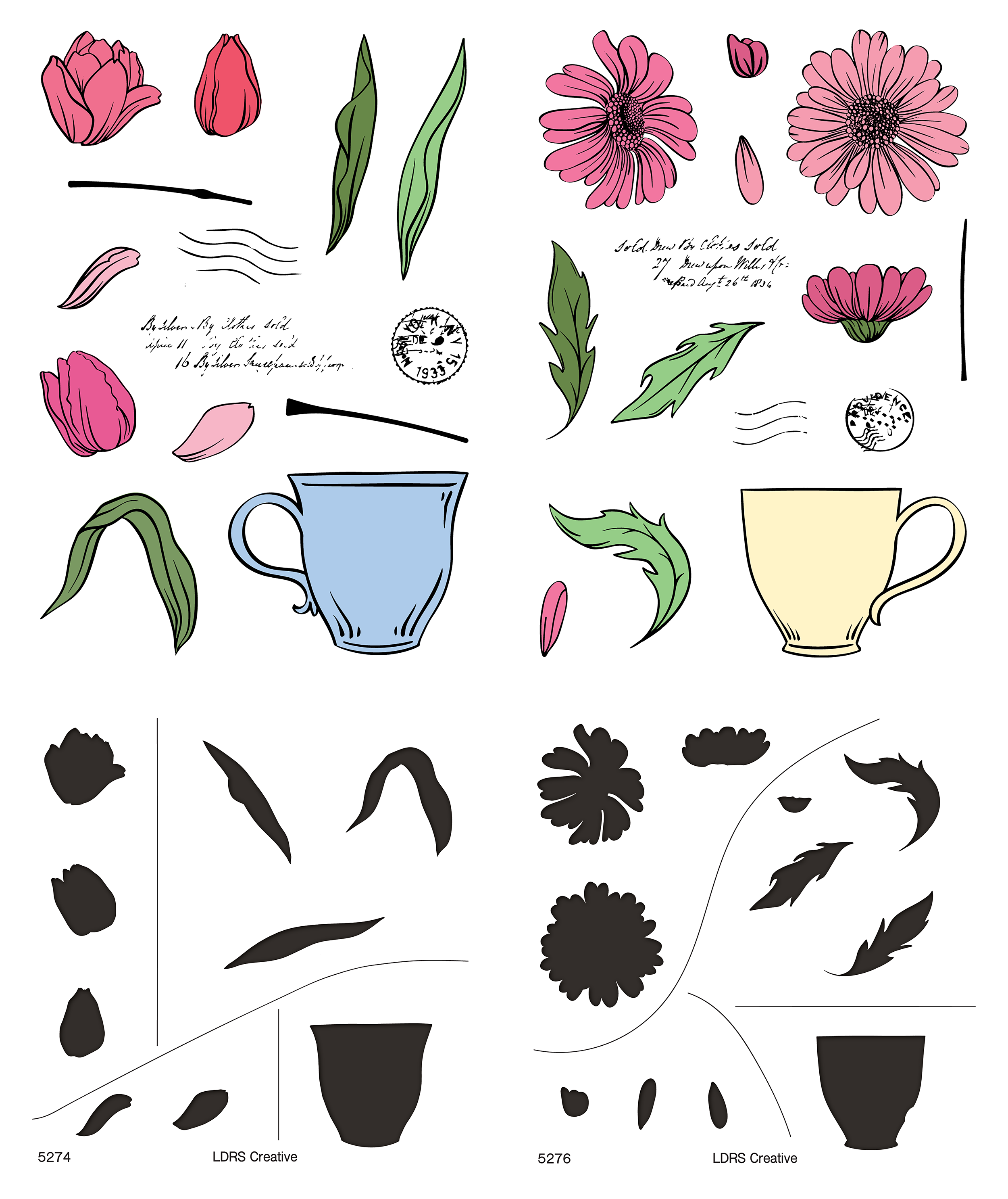 Fresh Cut Stamps and Masking Stencils Bundle – LDRS Creative