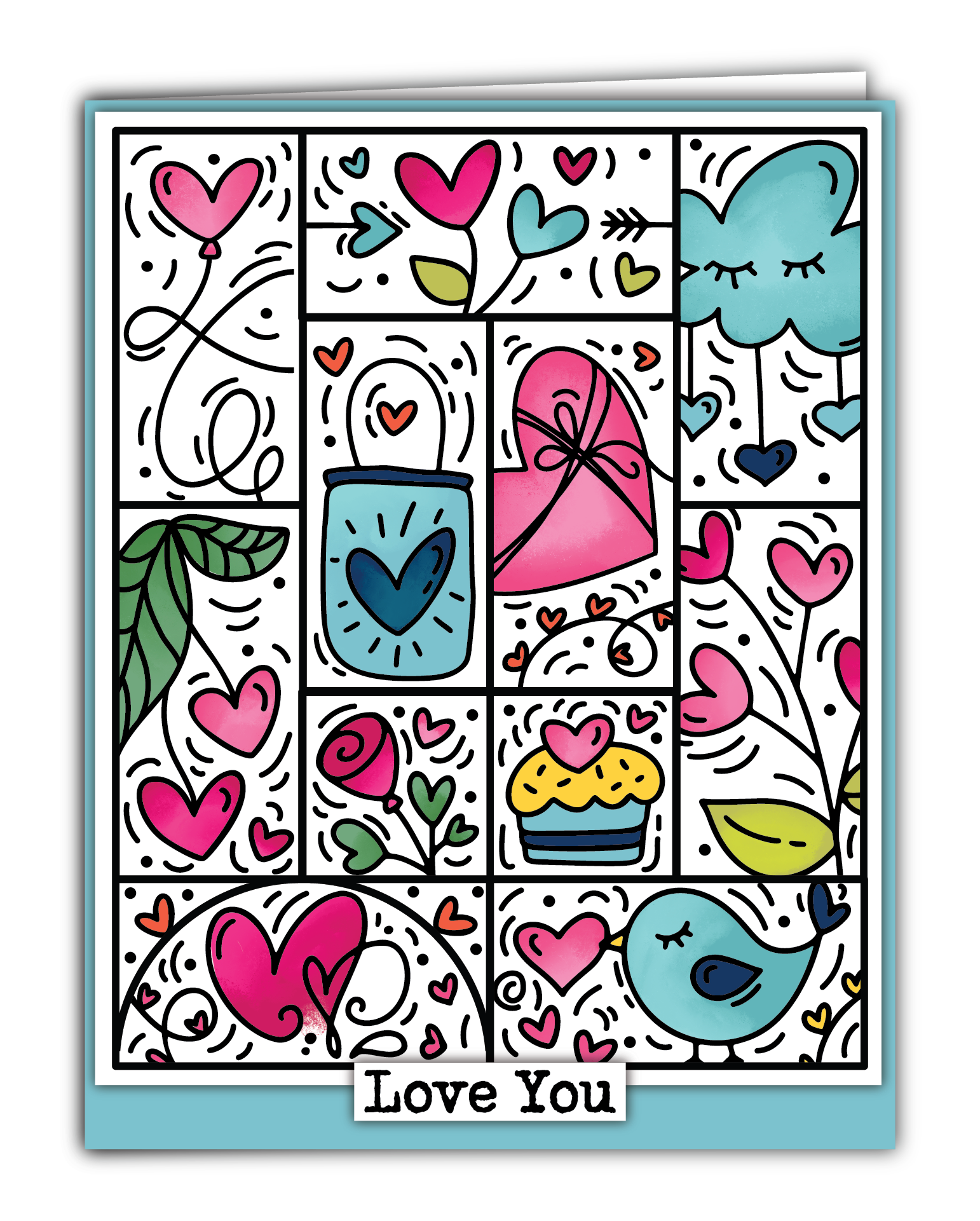 Hearts Puzzle Scenes 6x8 Stamps – LDRS Creative