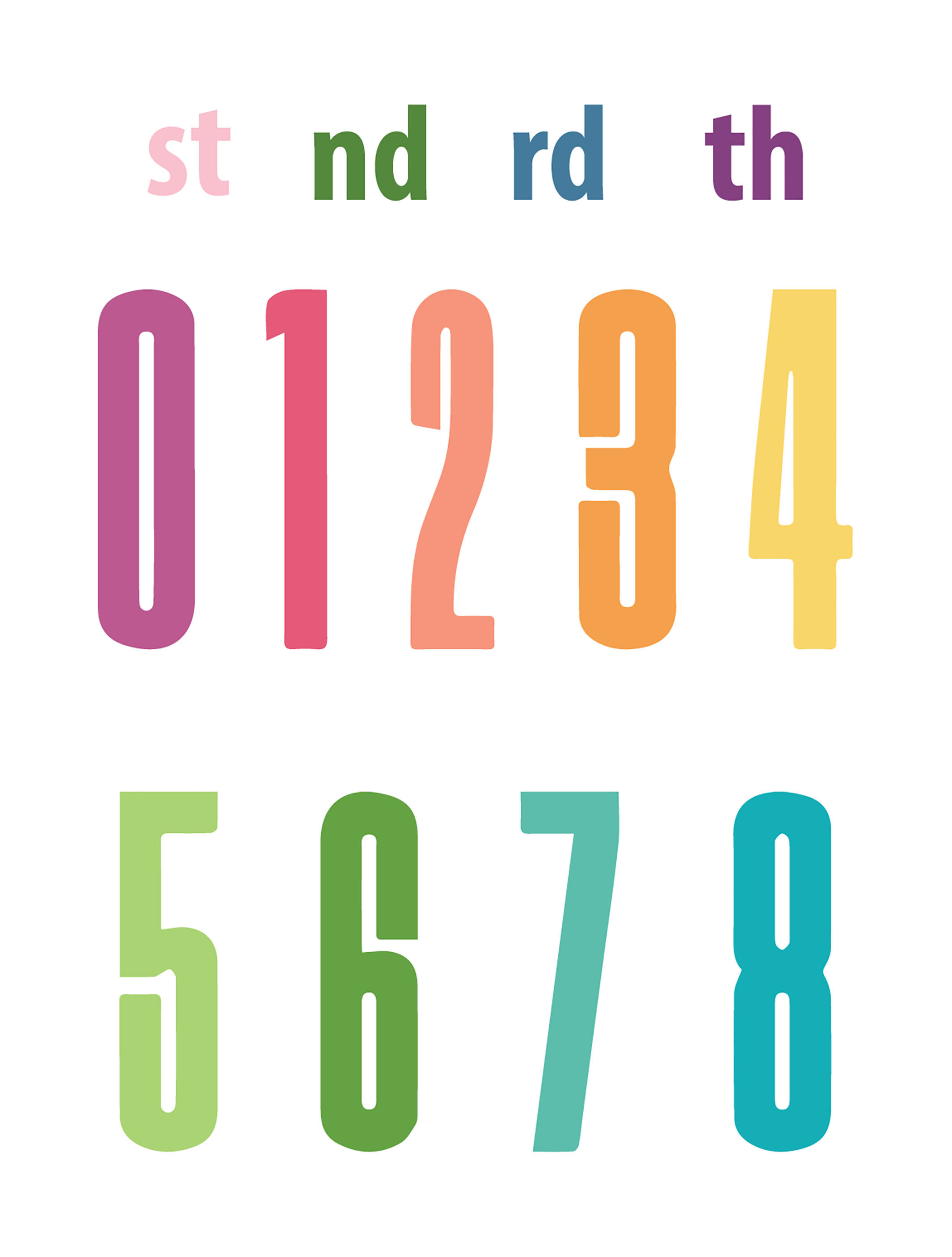 Jordan Numbers 3x4 Stamps – LDRS Creative