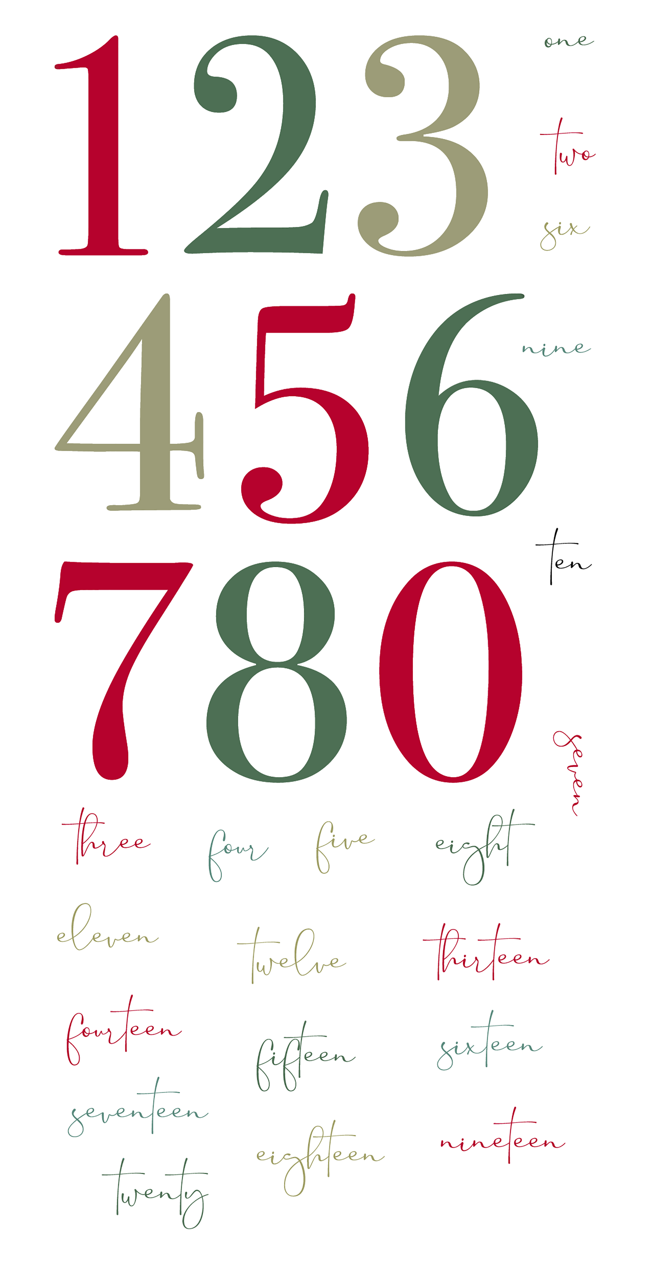 Countdown to Christmas Numbers 4x8 Stamps – LDRS Creative