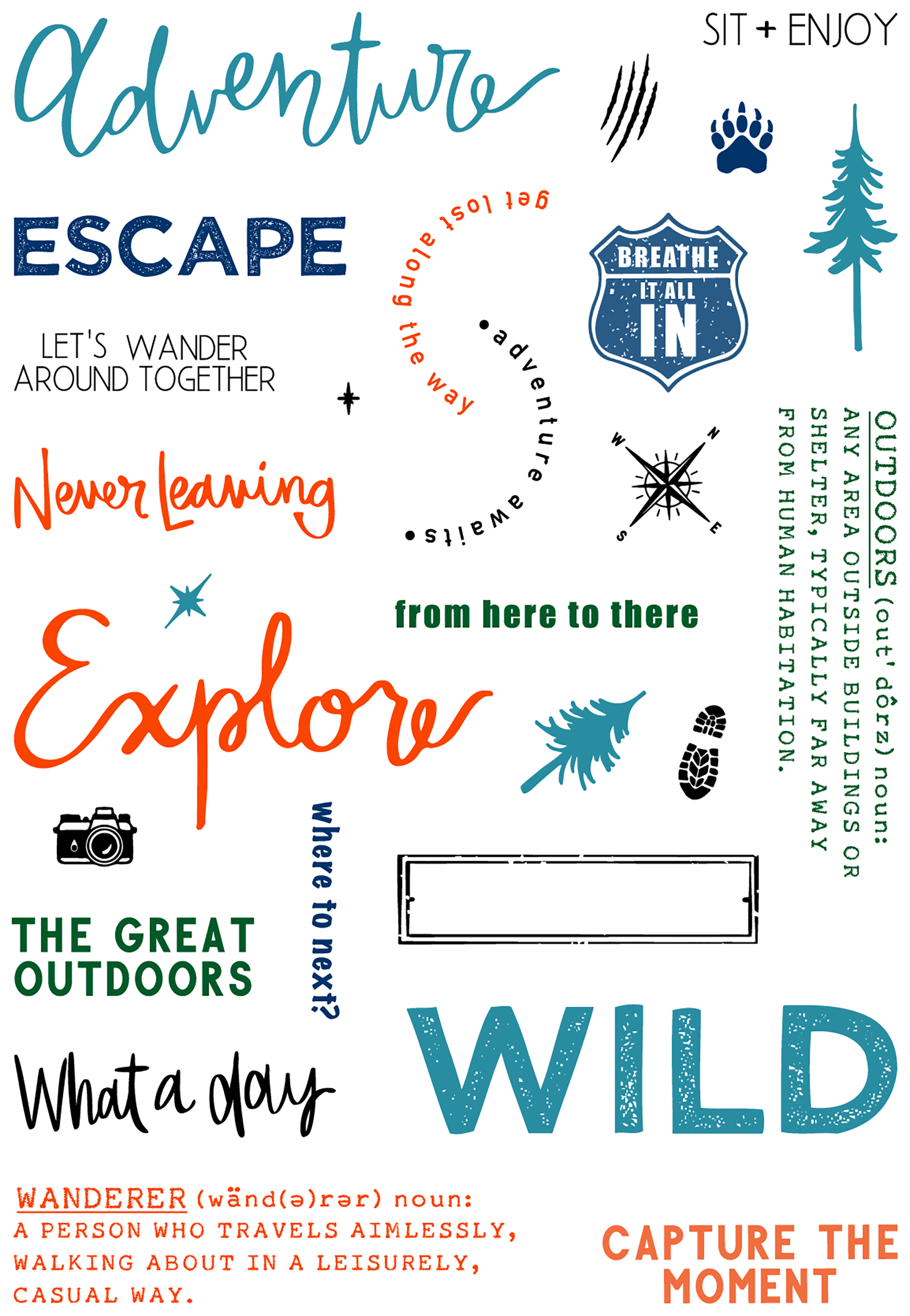 Adventure Awaits Collage 4x6 Stamps – LDRS Creative