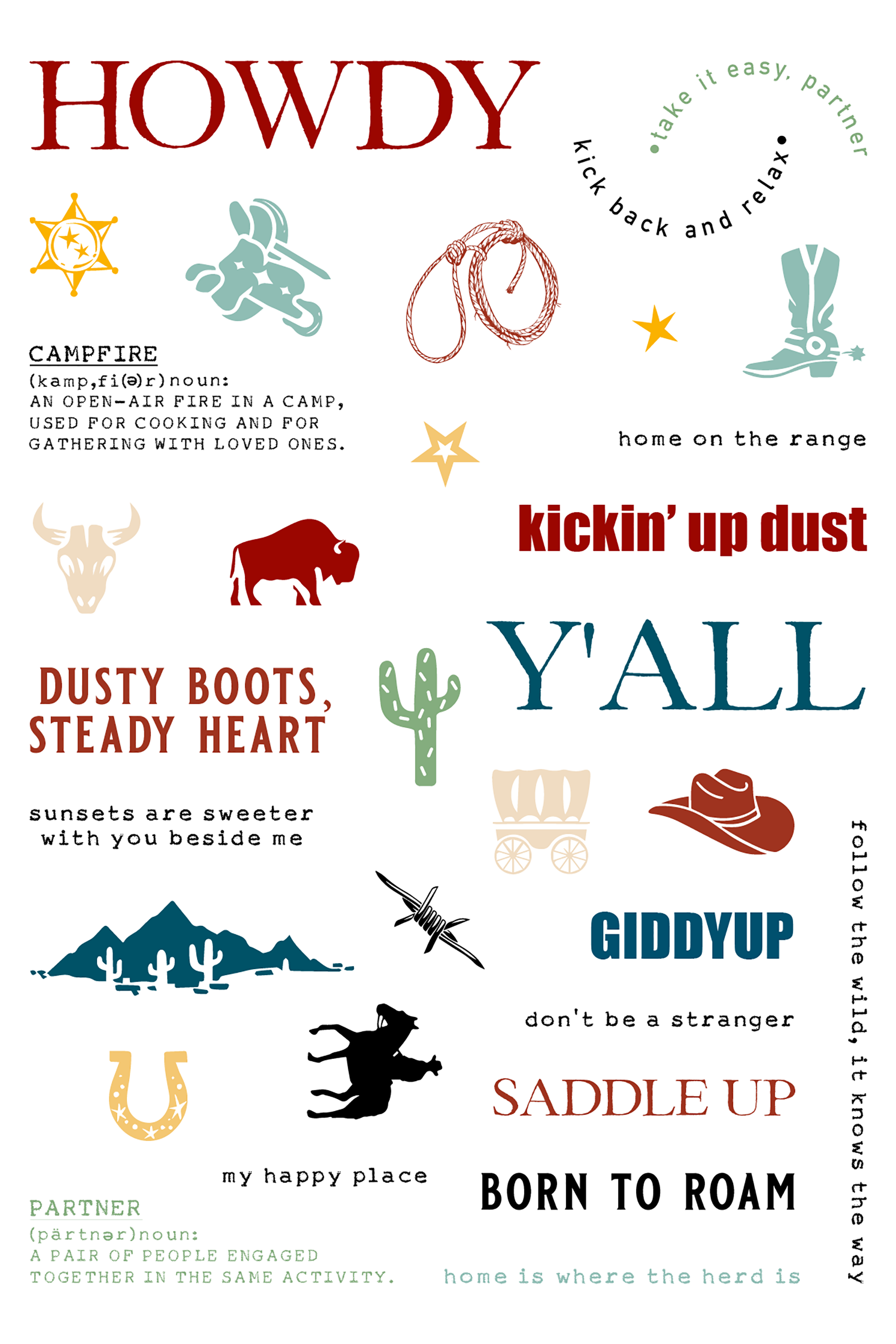 Wild West Collage 4x6 Stamps – LDRS Creative