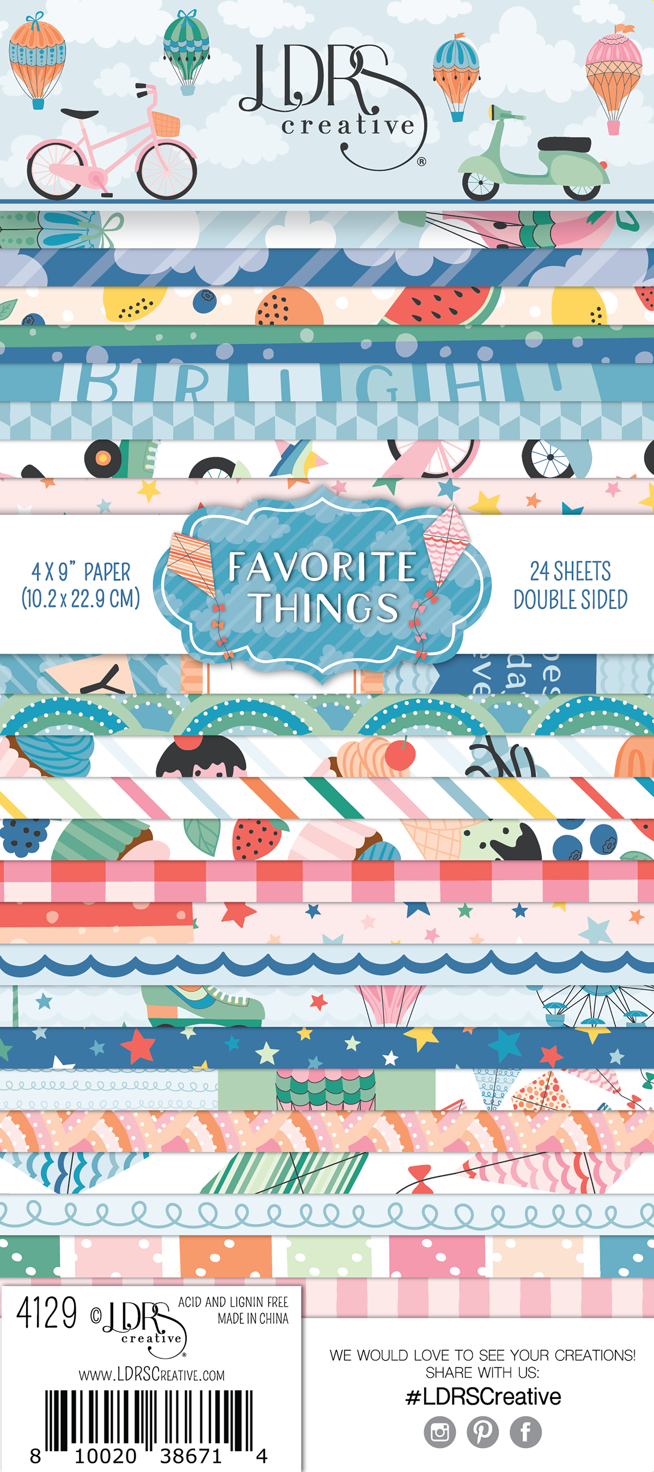 Favorite Things 4x9 Paper Pack – LDRS Creative