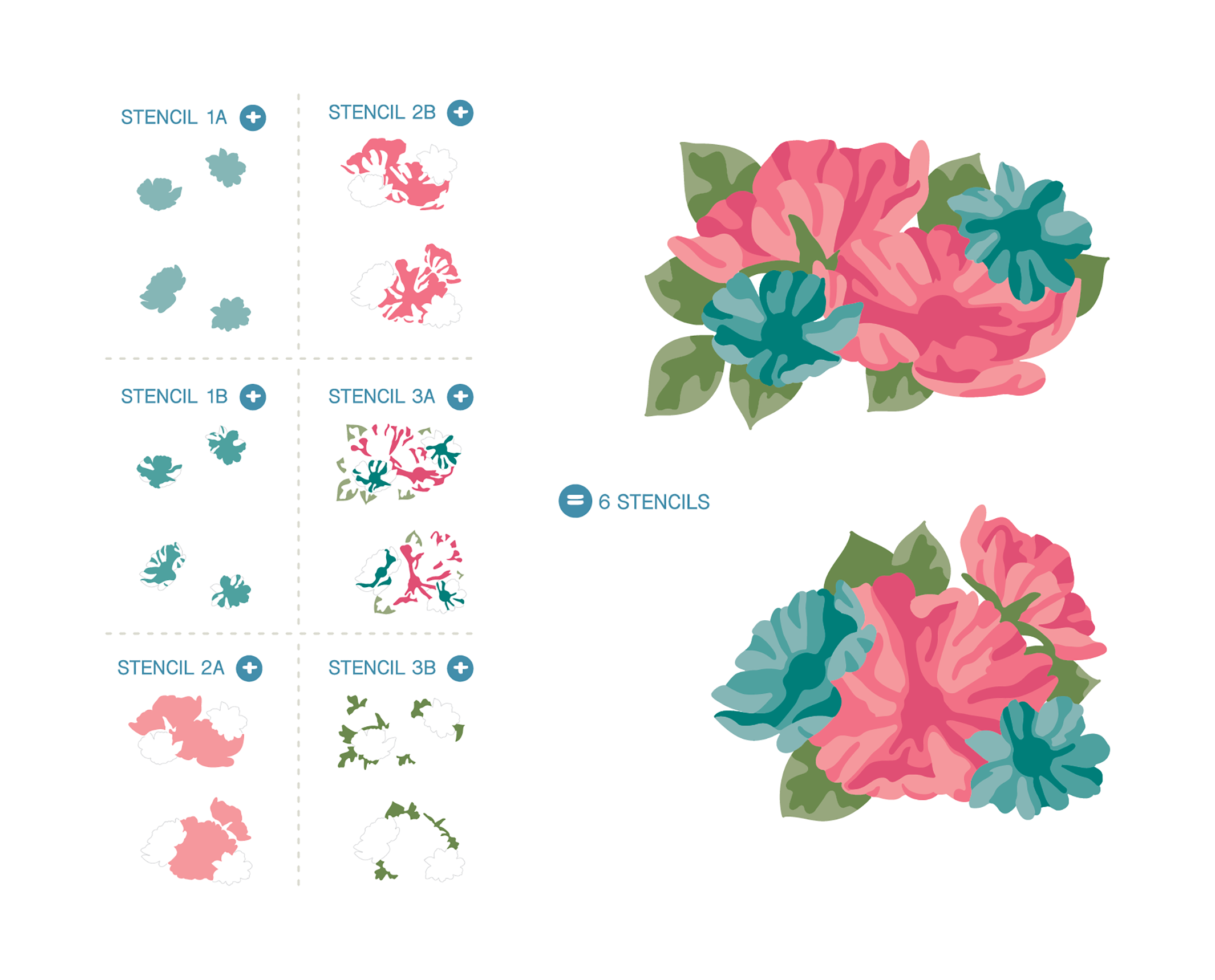 Cosmos Layering Stencils - 6 Pack – LDRS Creative