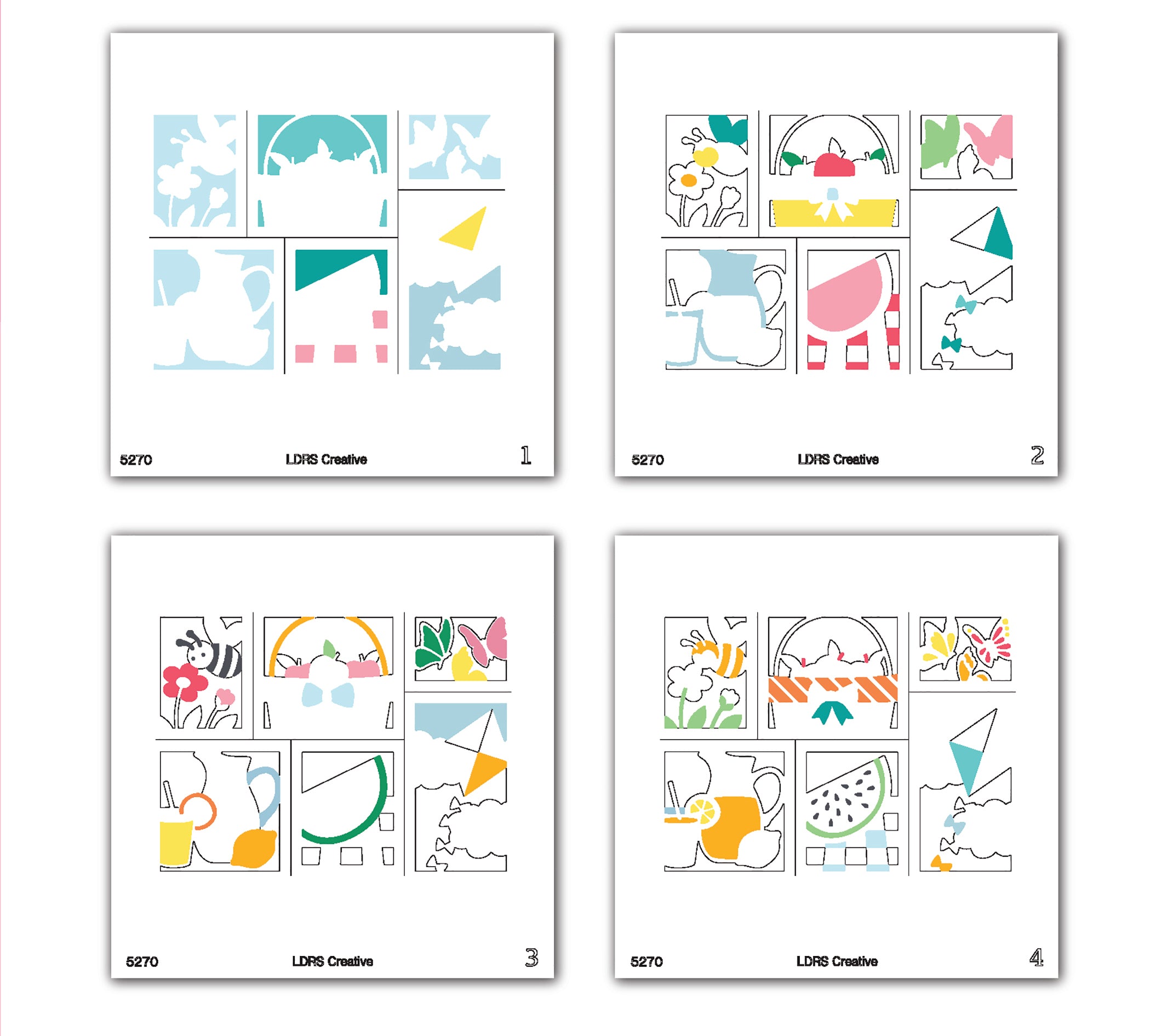 Picnic Days Postage Collage Layering Stencils – LDRS Creative