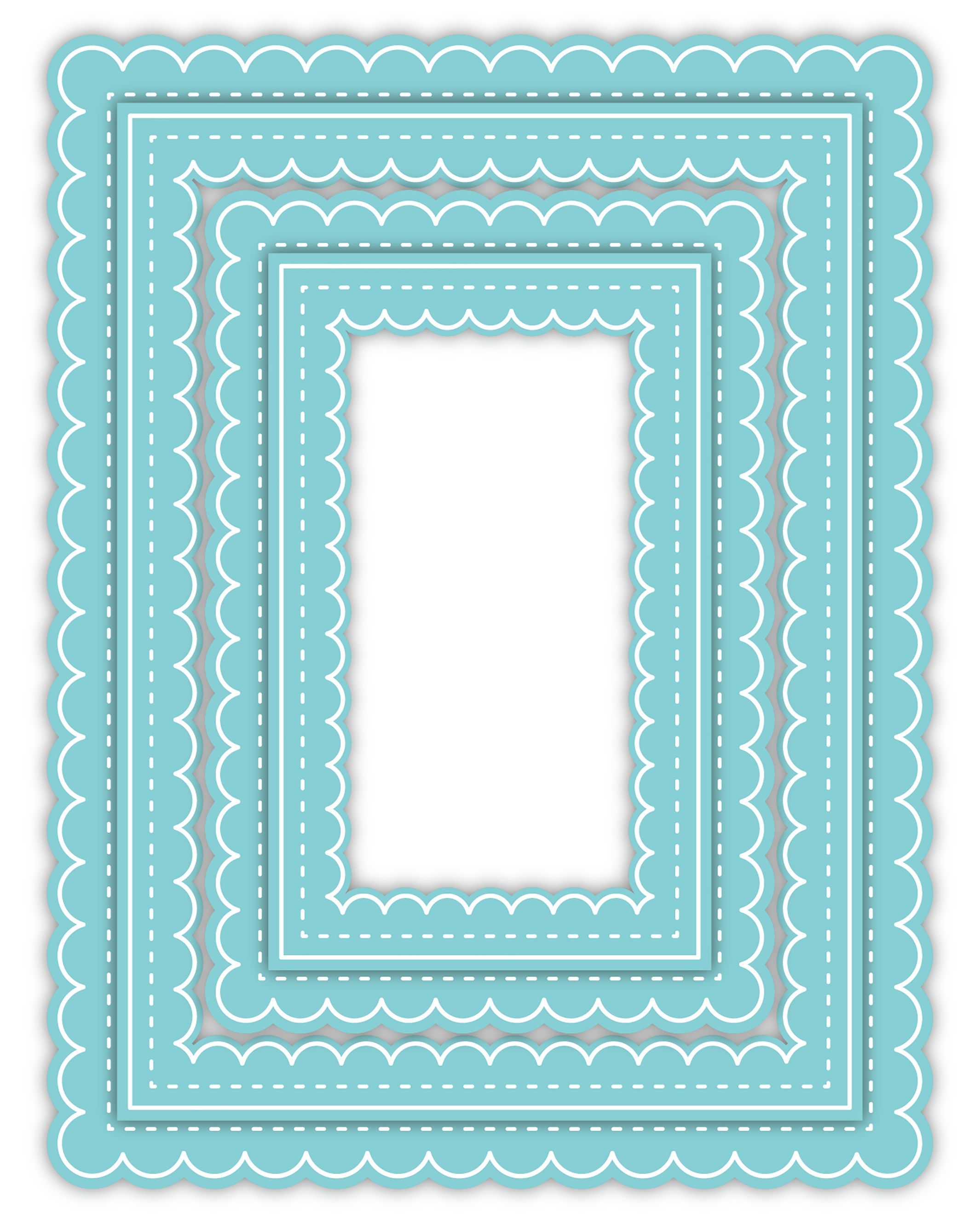 Delicate Stitches Scalloped Rectangle Dies – LDRS Creative
