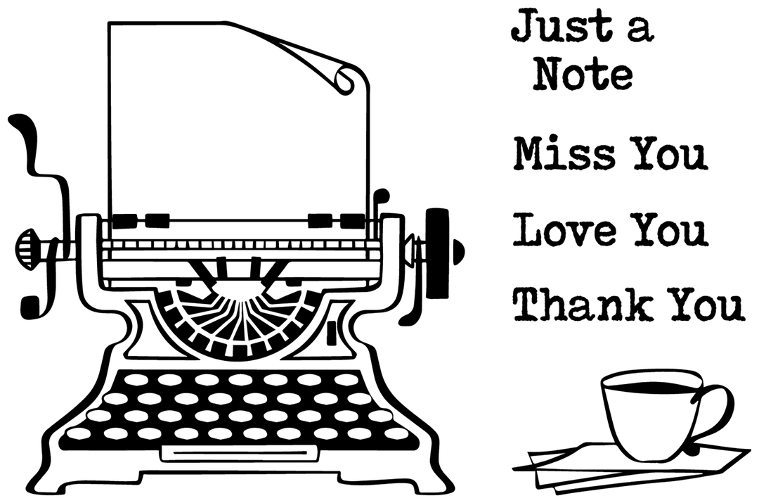 typewriter thank you notes