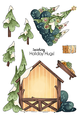 Christmas Stable 4x6 Stamps – LDRS Creative